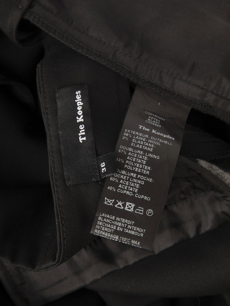 Buy THE KOOPLES Slim Fit Wool Trousers | Relove