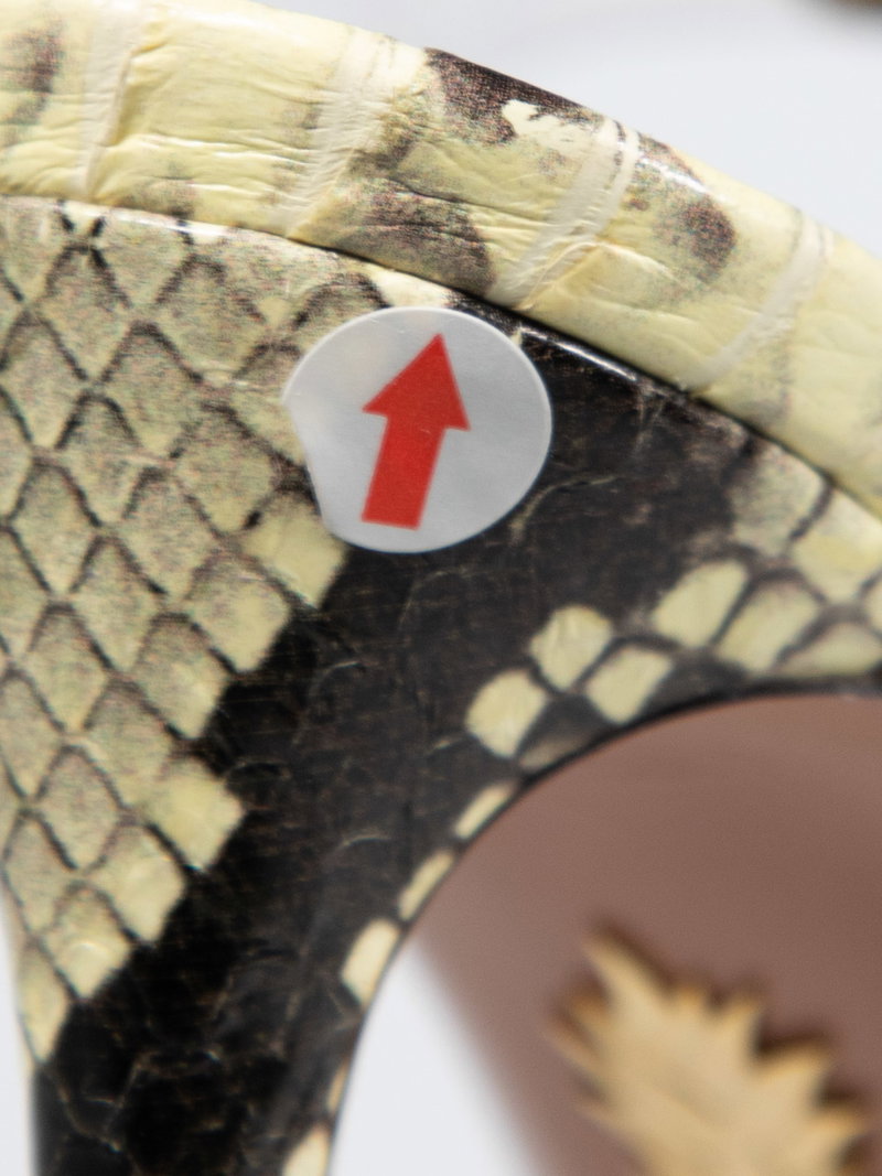 Buy AQUAZZURA Snake Embossed PVC Heels | Relove