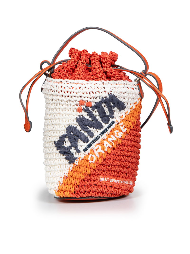 Buy ANYA HINDMARCH Anya Brands Fanta Leather-Trimmed Raffia Shoulder ...