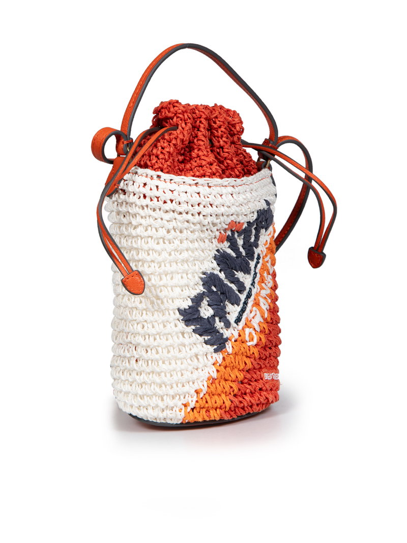 Buy ANYA HINDMARCH Anya Brands Fanta Leather-Trimmed Raffia Shoulder ...
